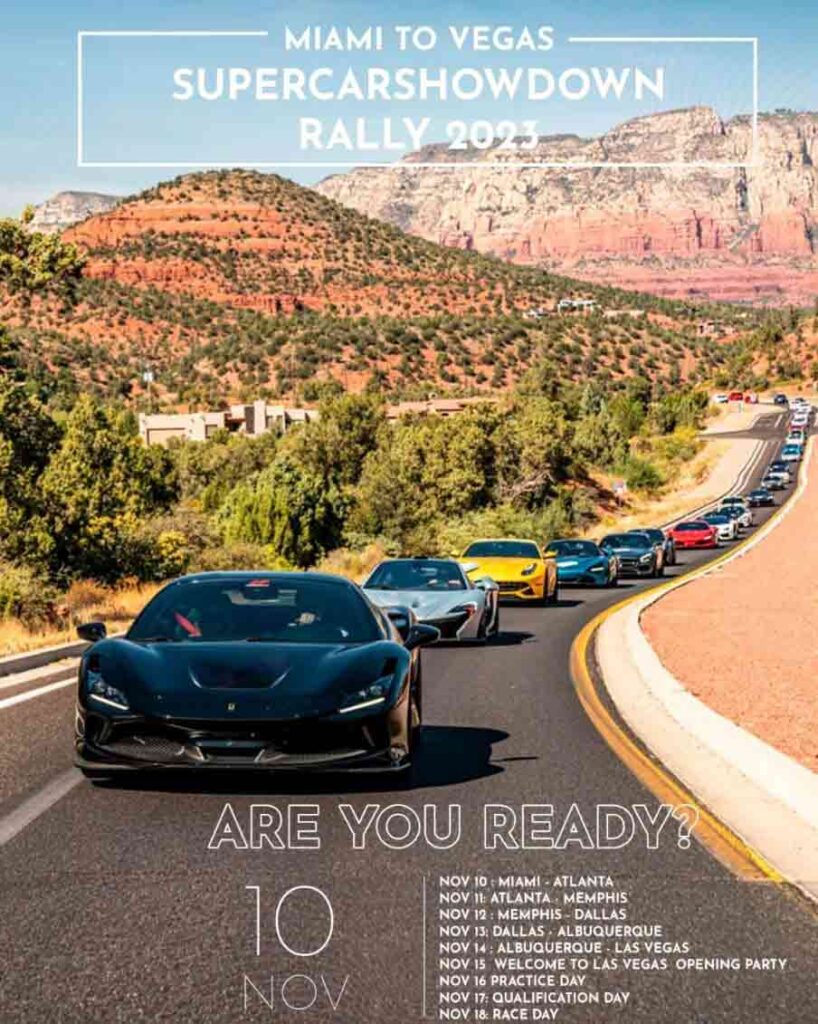 Miami to Vegas SupercarShowdown Rally 2023